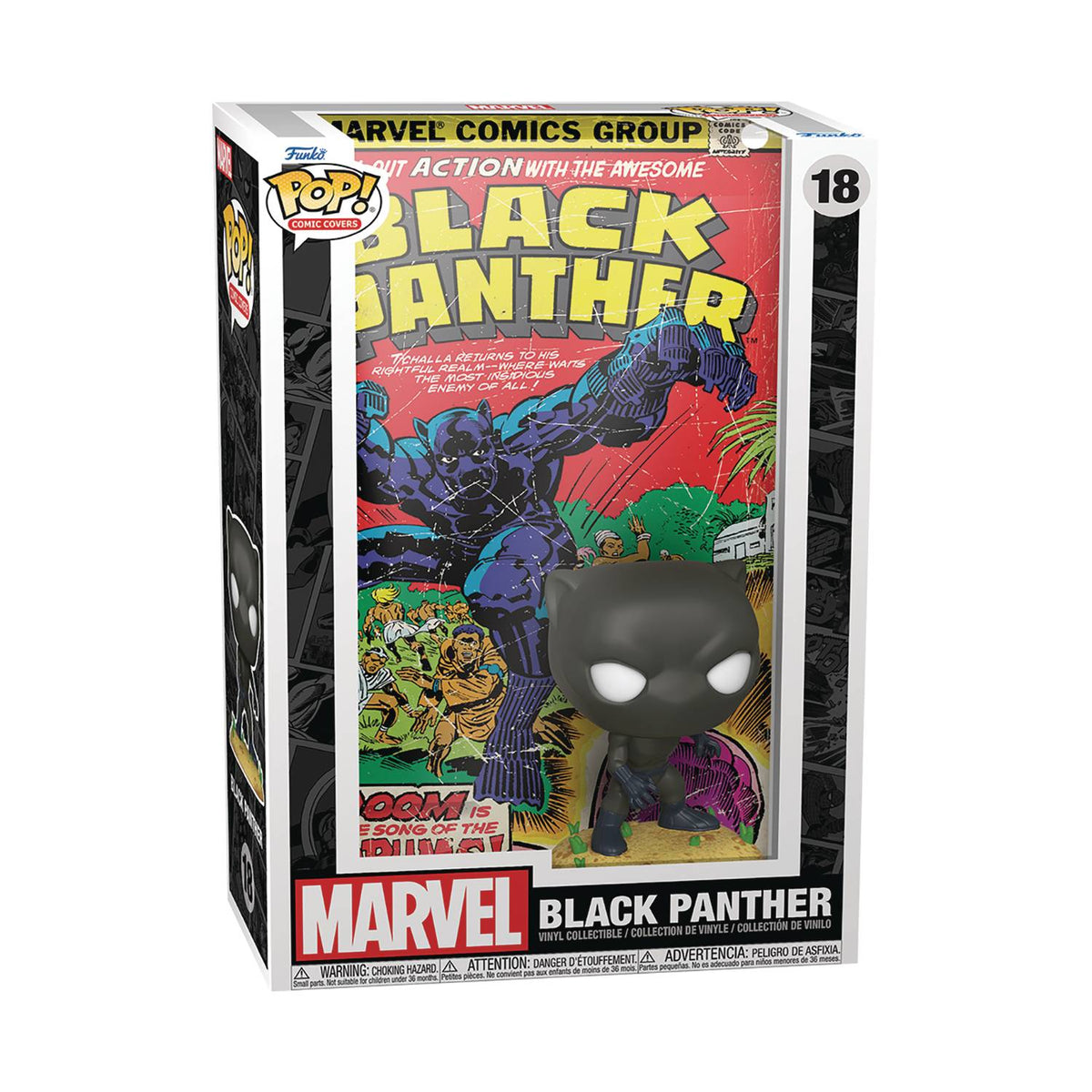 POP COMIC COVER MARVEL BLACK PANTHER VIN FIGURE! ***The MOVIE is Comin ...